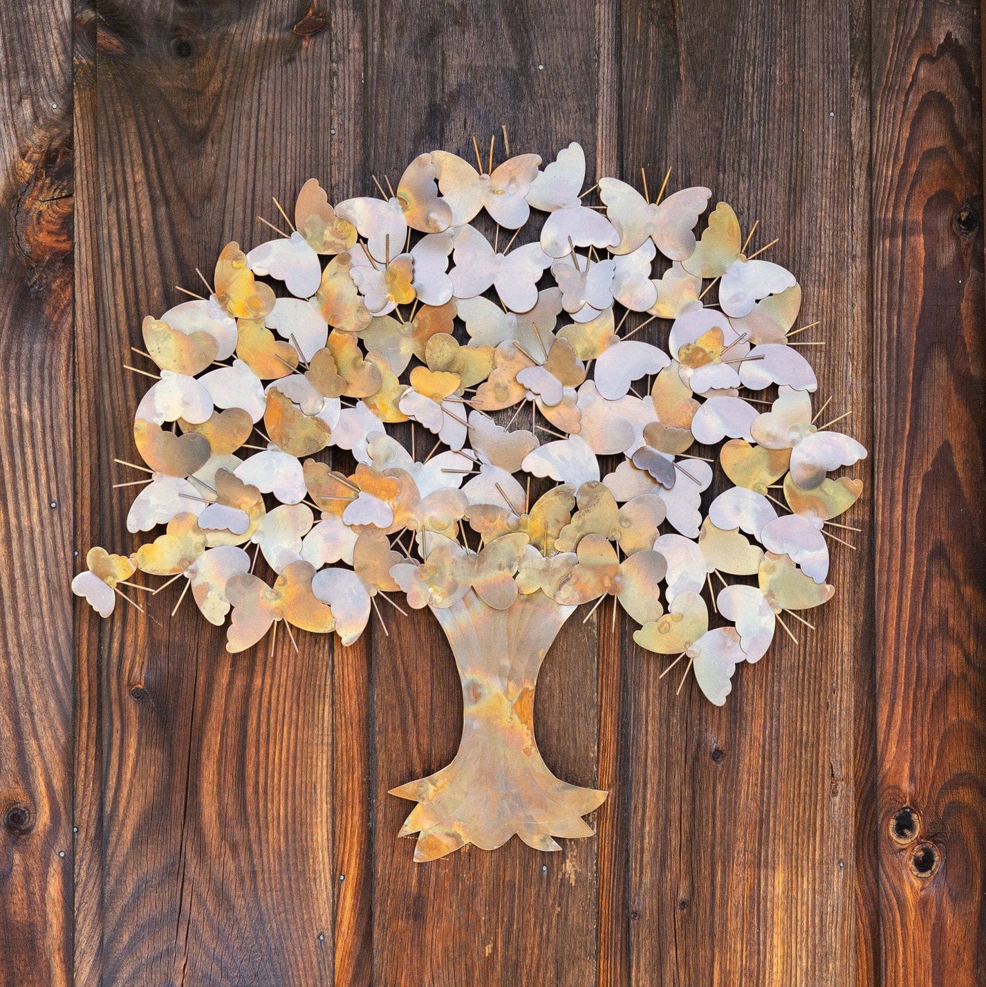 Butterfly Tree Wall Decor, Flamed, 15" – Happy Gardens