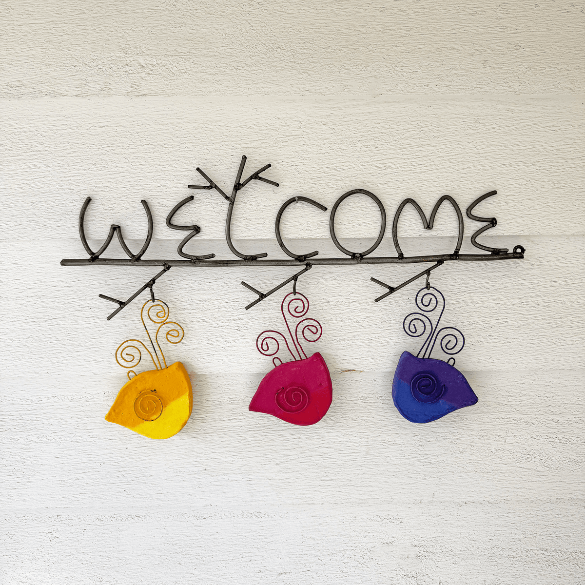 Swirly Bird Welcome Sign For Yard Or Garden