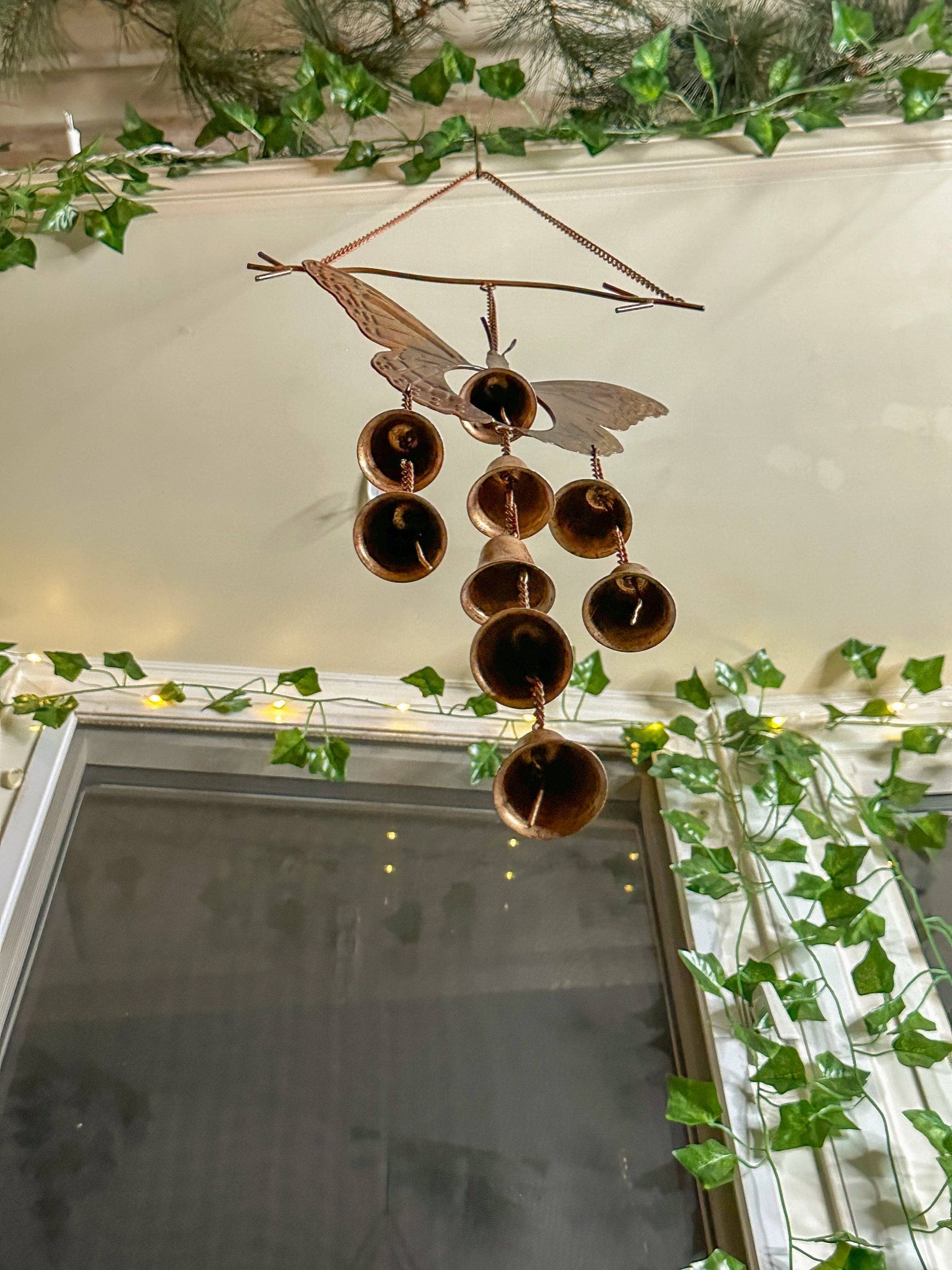Flamed Butterfly With Bells Wind Chime – Happy Gardens