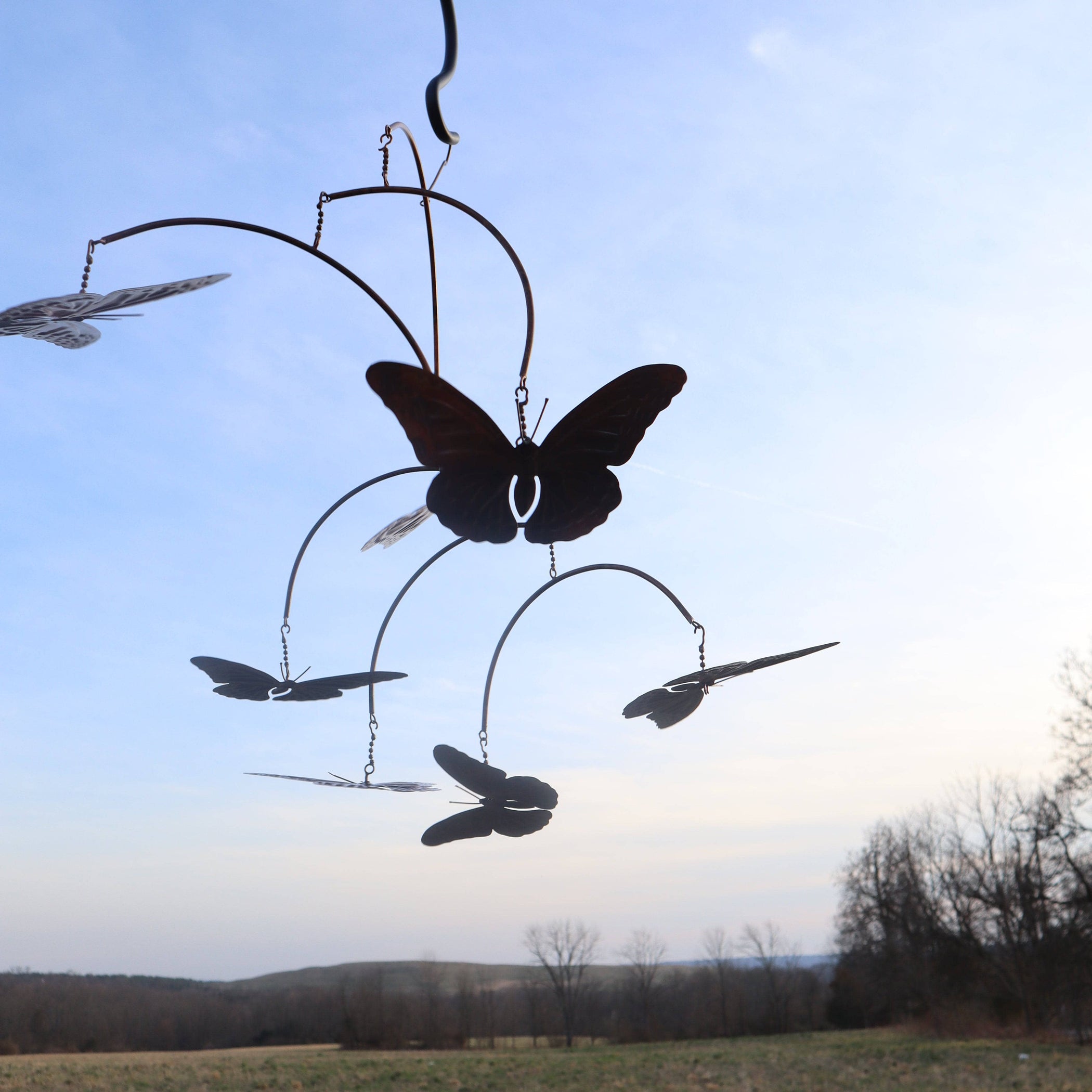 Flamed Butterflies Mobile Hanging Ornament