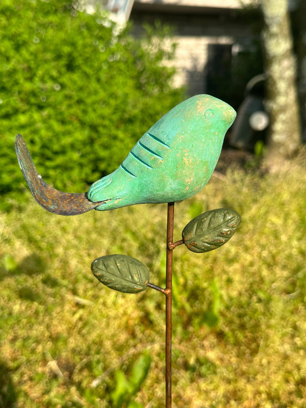 Teal Bird Plant Pick