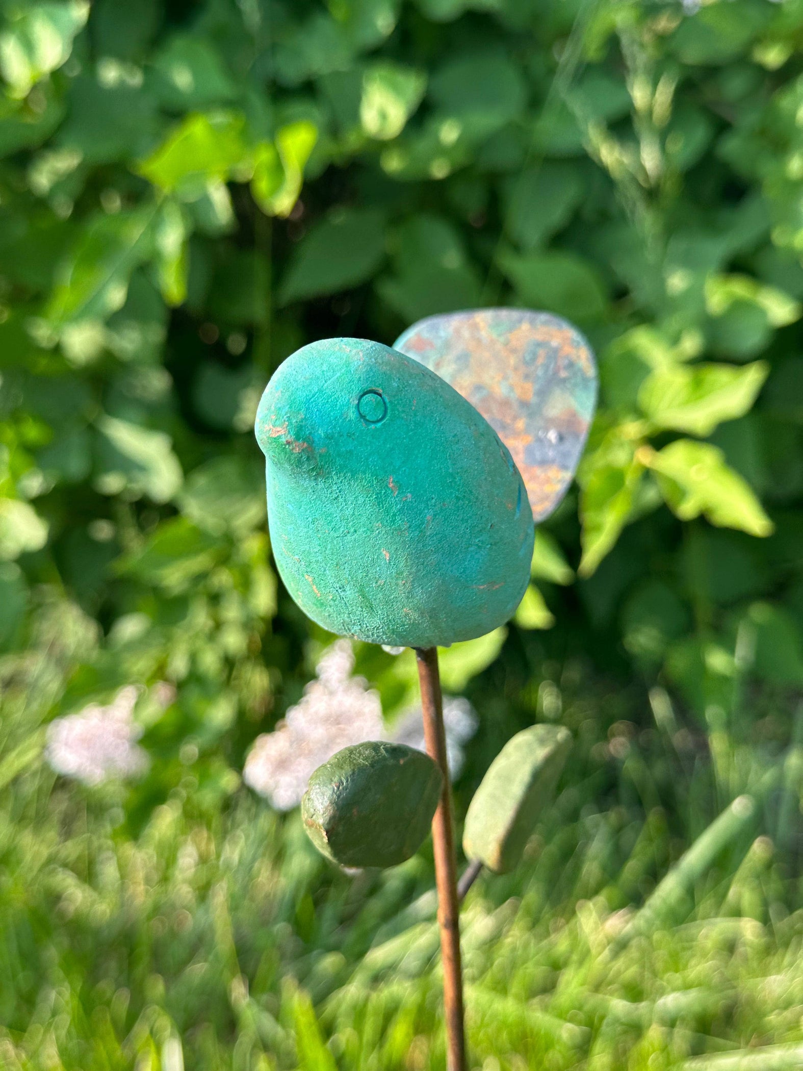 Teal Bird Plant Pick