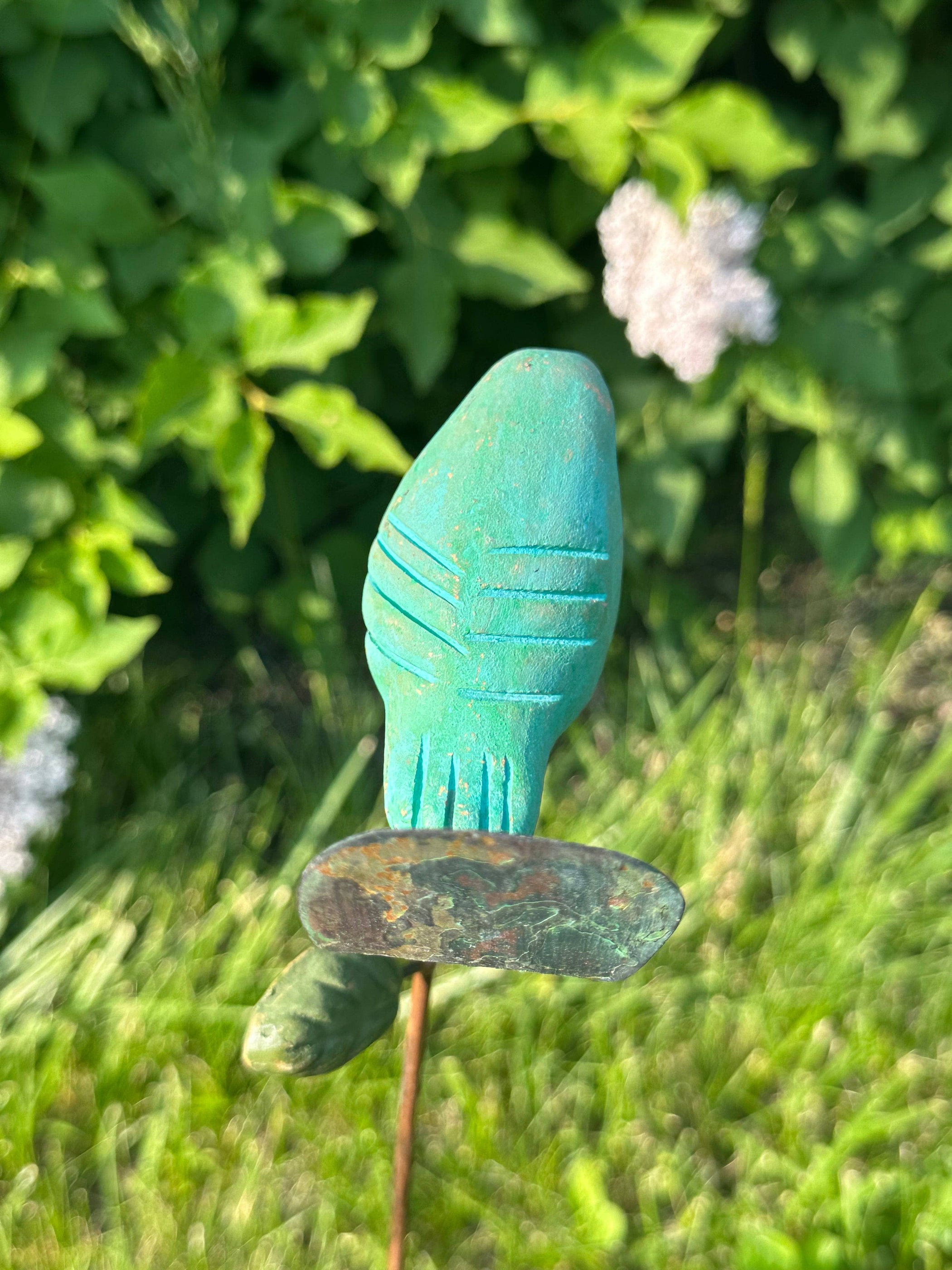 Teal Bird Plant Pick