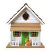 Squirrel Cottage Birdhouse - White – Happy Gardens