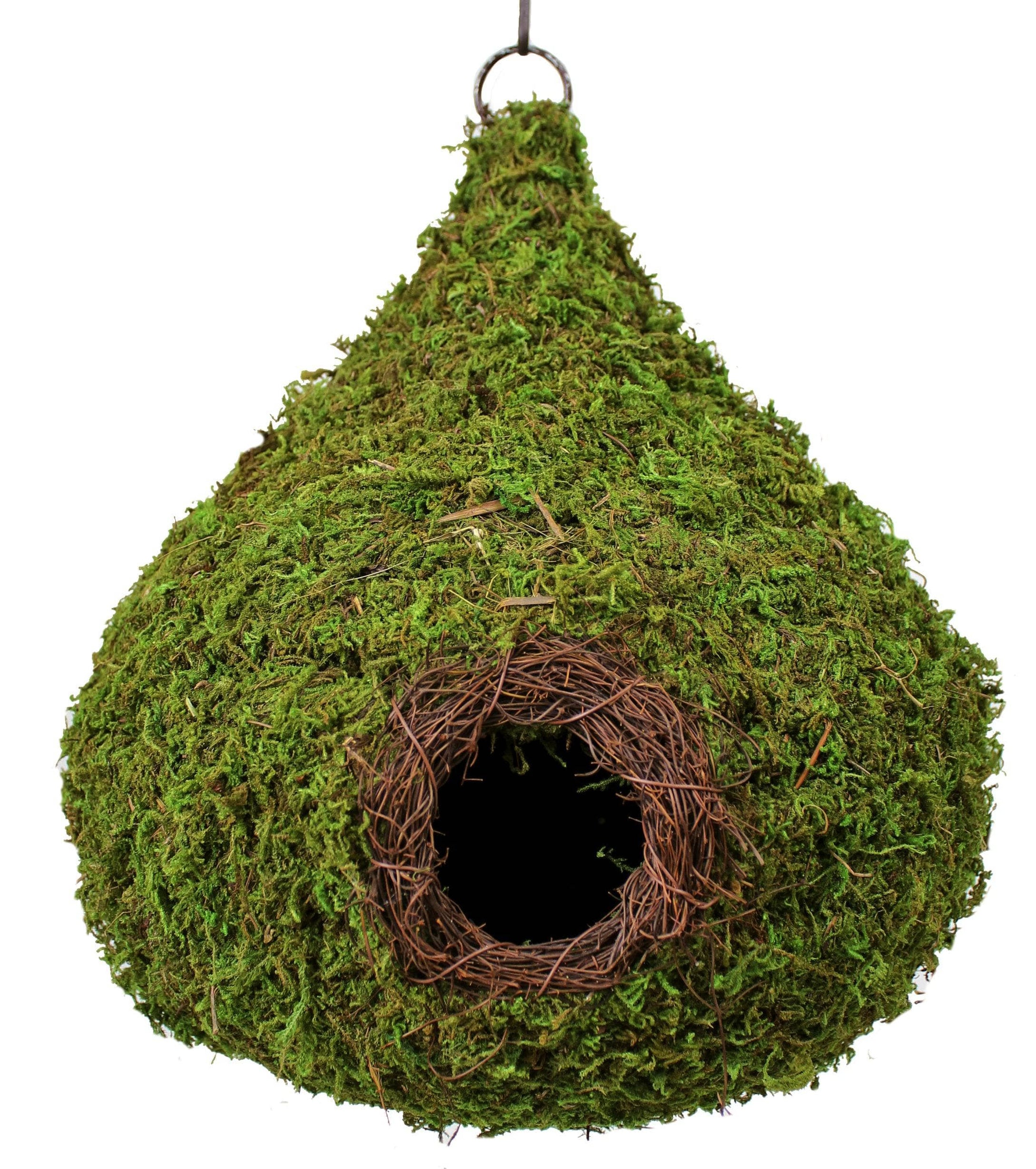Raindrop Moss Woven Birdhouse