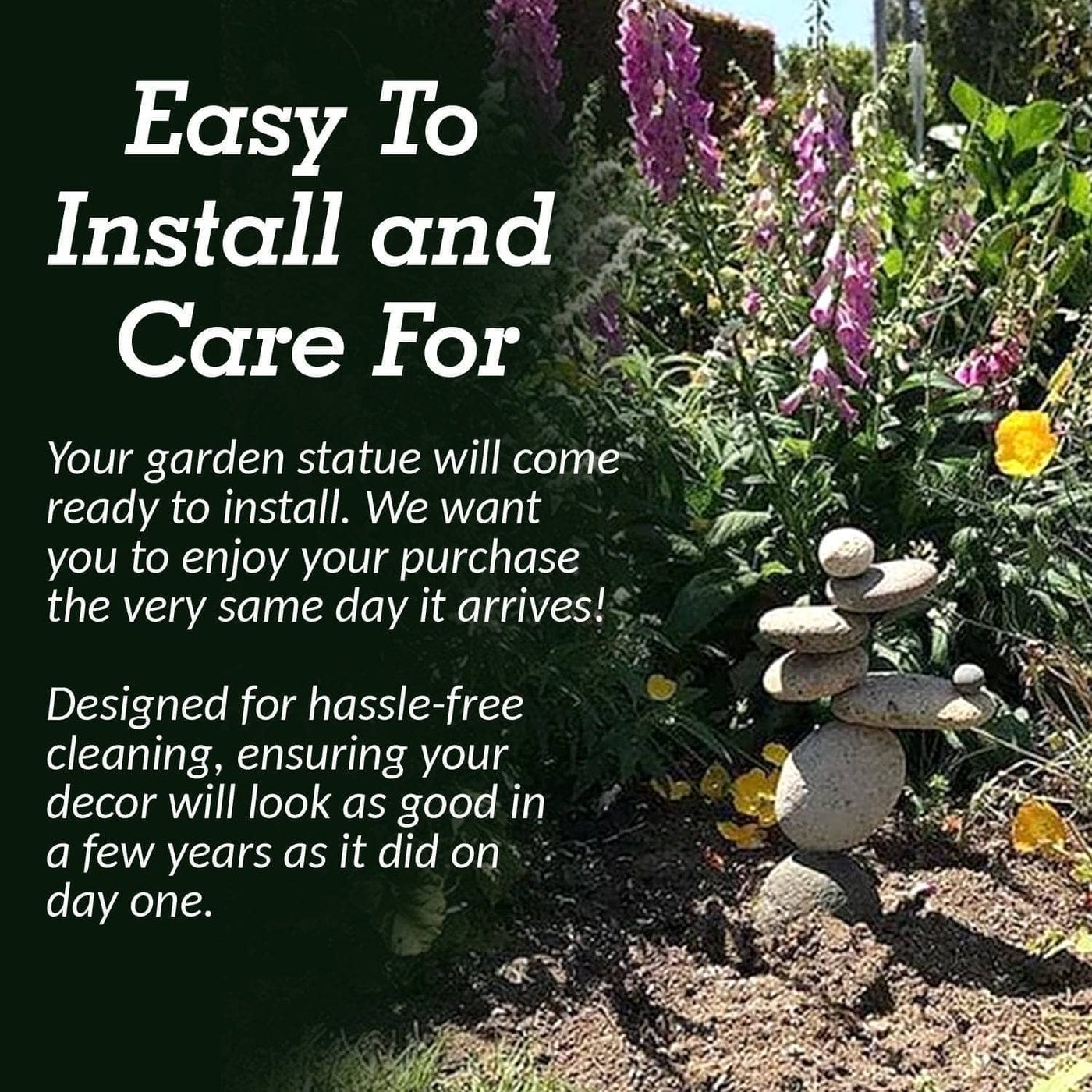 Garden Statue - 8 Stone Cairn