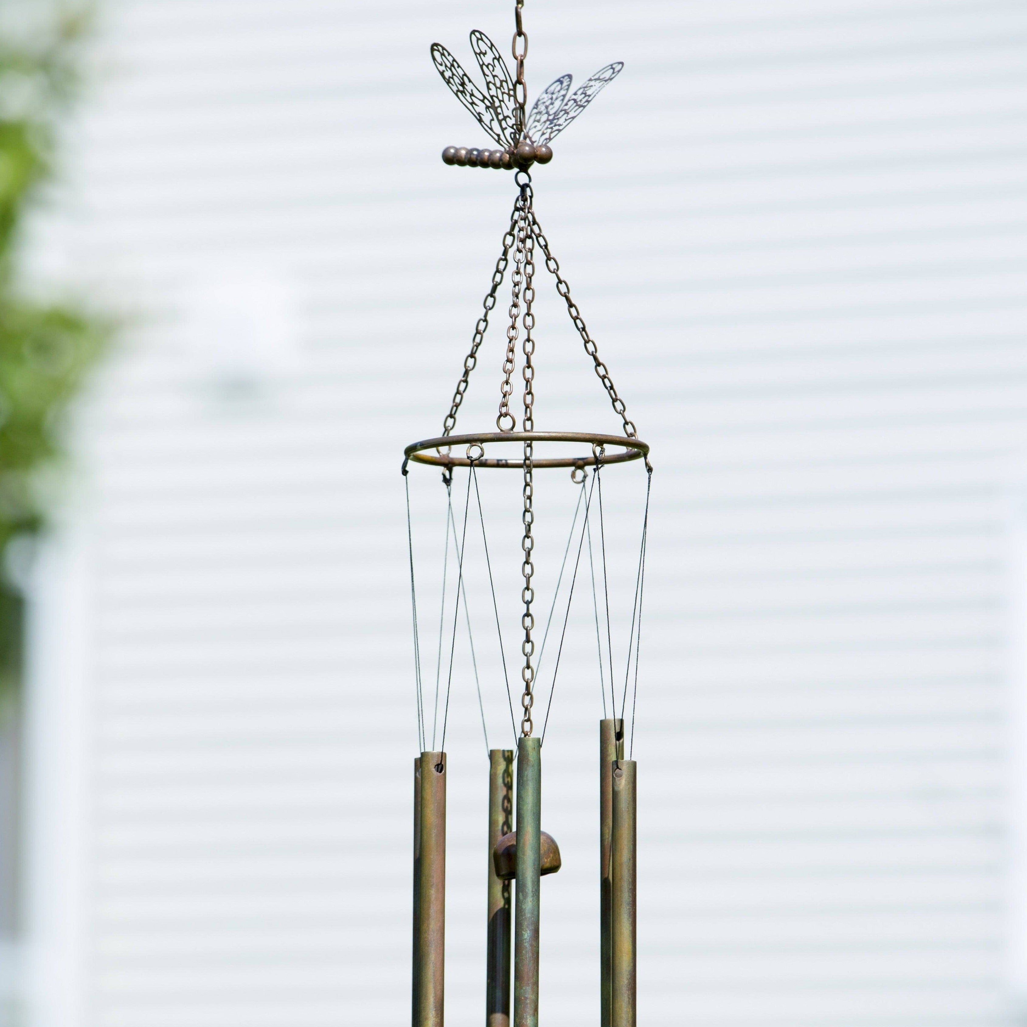 Hanging Dragonfly Pipes Wind Chime – Happy Gardens