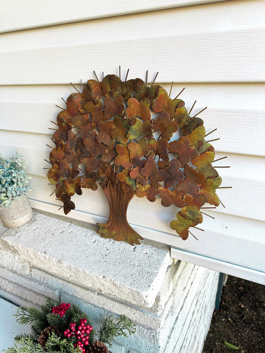 Butterfly Tree Wall Decor, Flamed, 15"