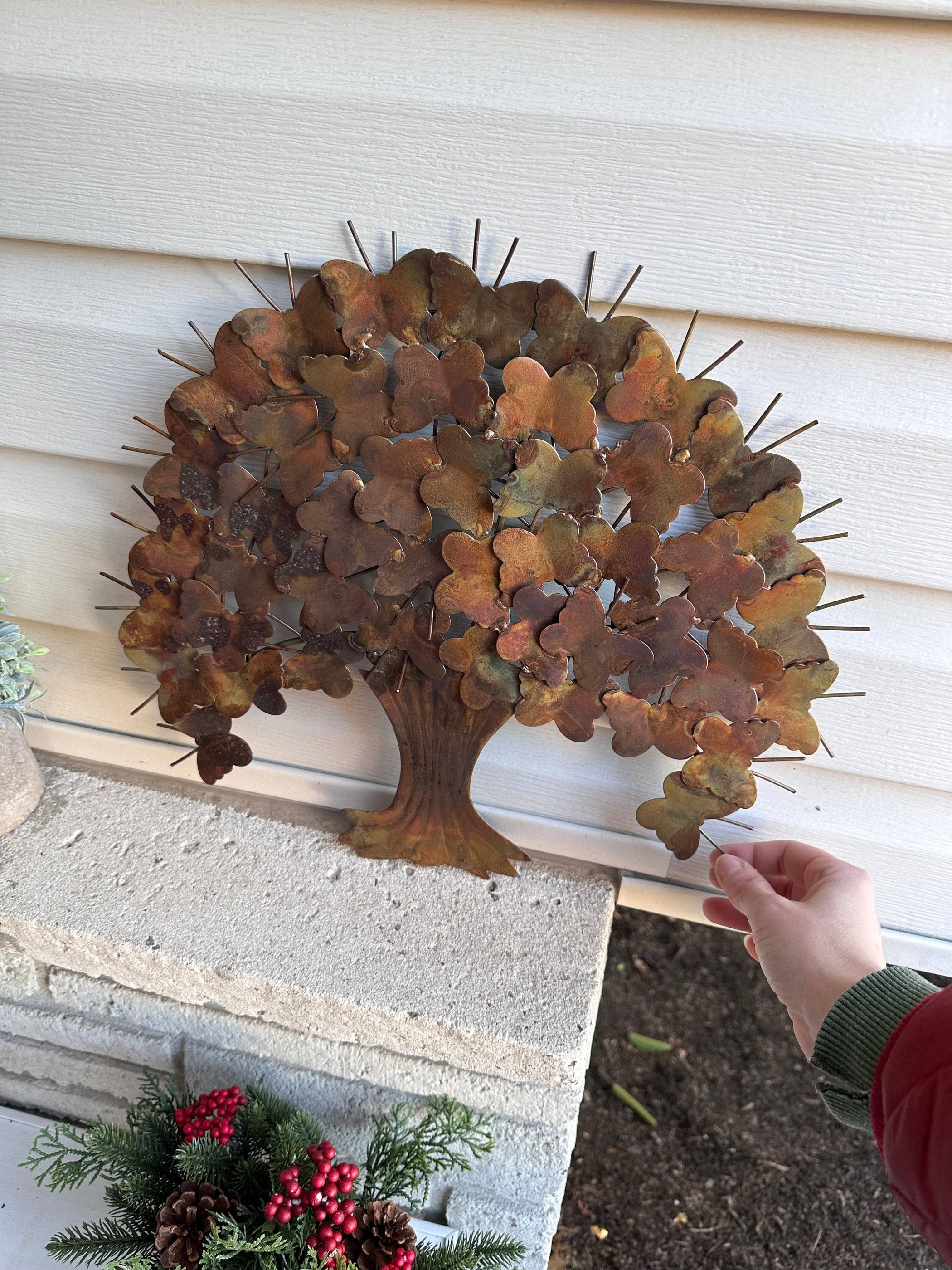 Butterfly Tree Wall Decor, Flamed, 15"