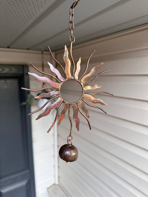 Sun With Bell Hanging Ornament – Happy Gardens