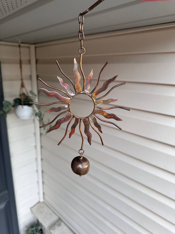 Sun With Bell Hanging Ornament – Happy Gardens
