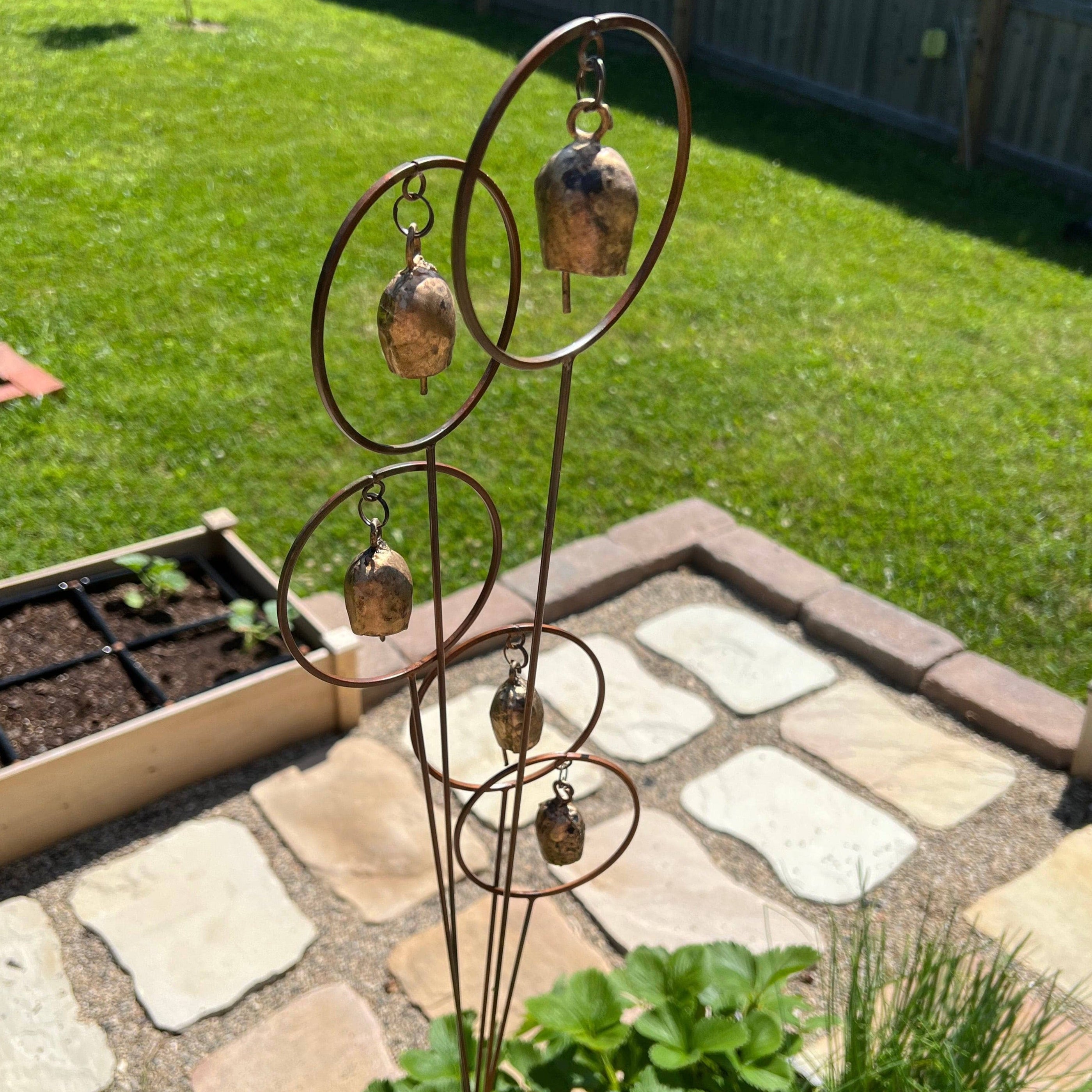 Flamed Bells Garden Stake