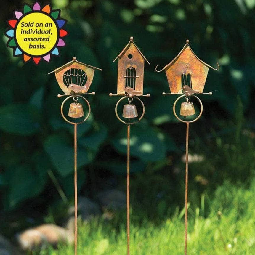 Bird House Garden Decor Stake, Assorted Styles - New!
