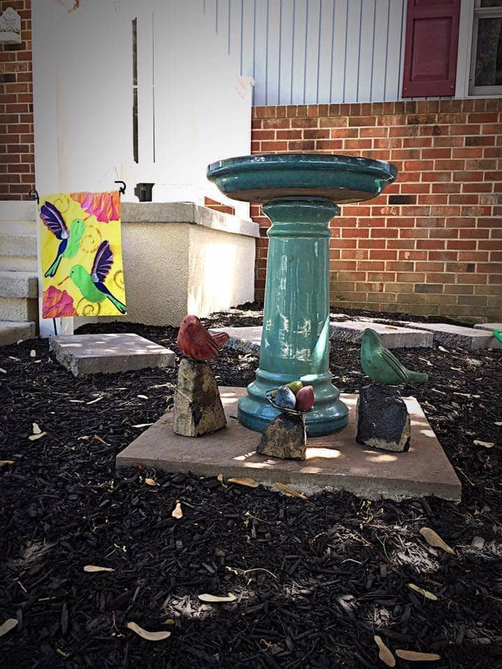 Garden Statue - Birds on Rocks Set of 3