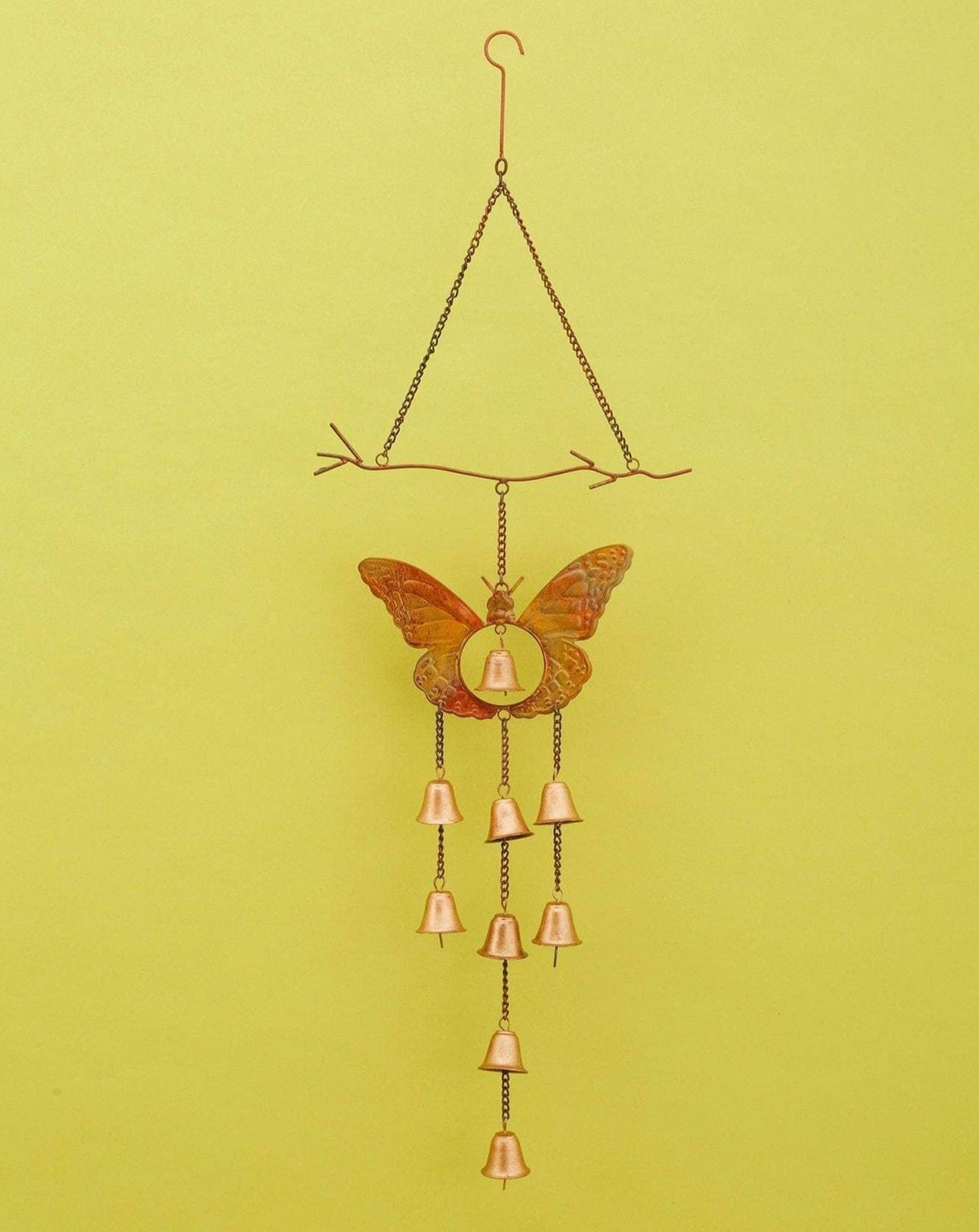 Flamed Butterfly With Bells Wind Chime