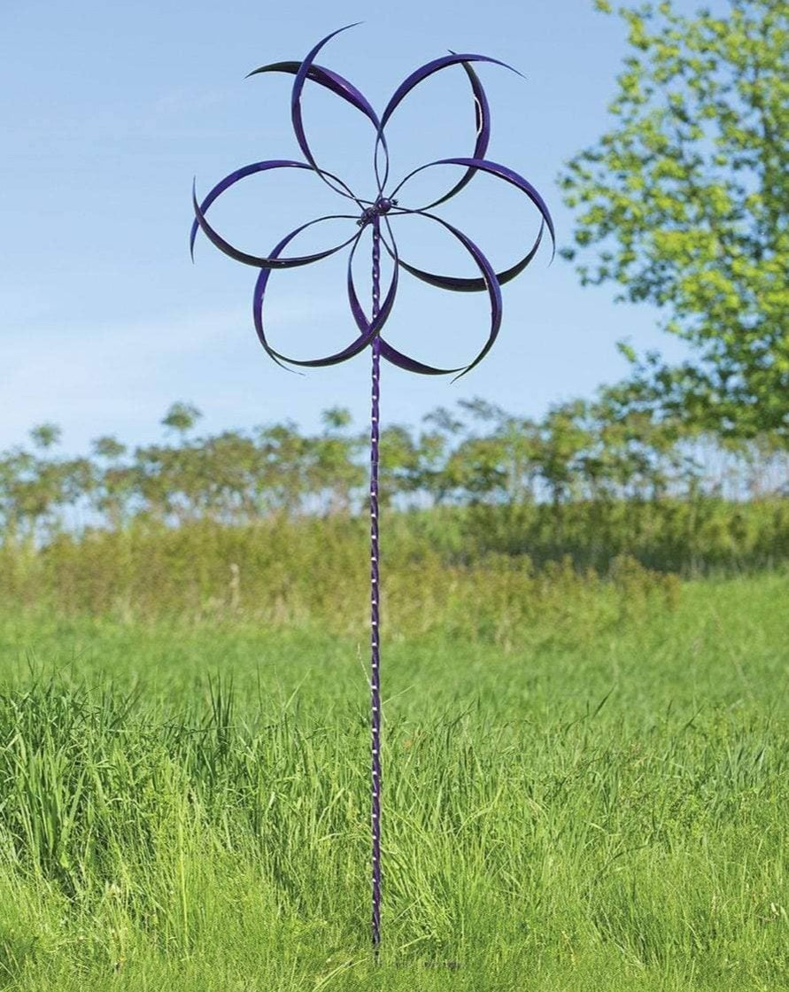 32" Wind Spinner - Purple Feather