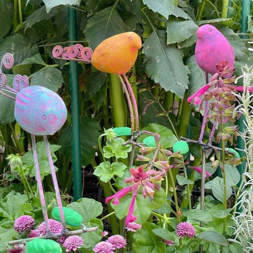 Garden Stakes - Standing Birds