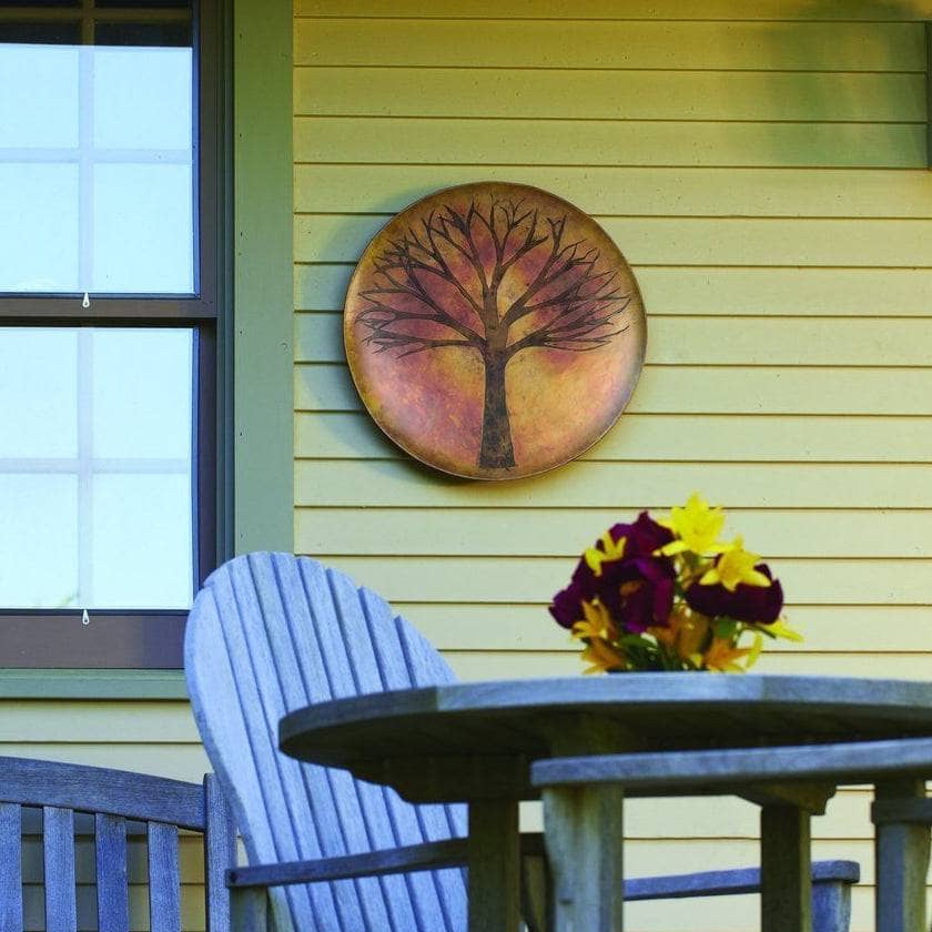 24" Flamed Tree Wall Disc