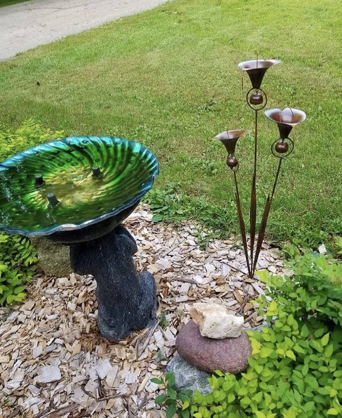 Triple Calla Lily Garden Decor Stake - New Item!