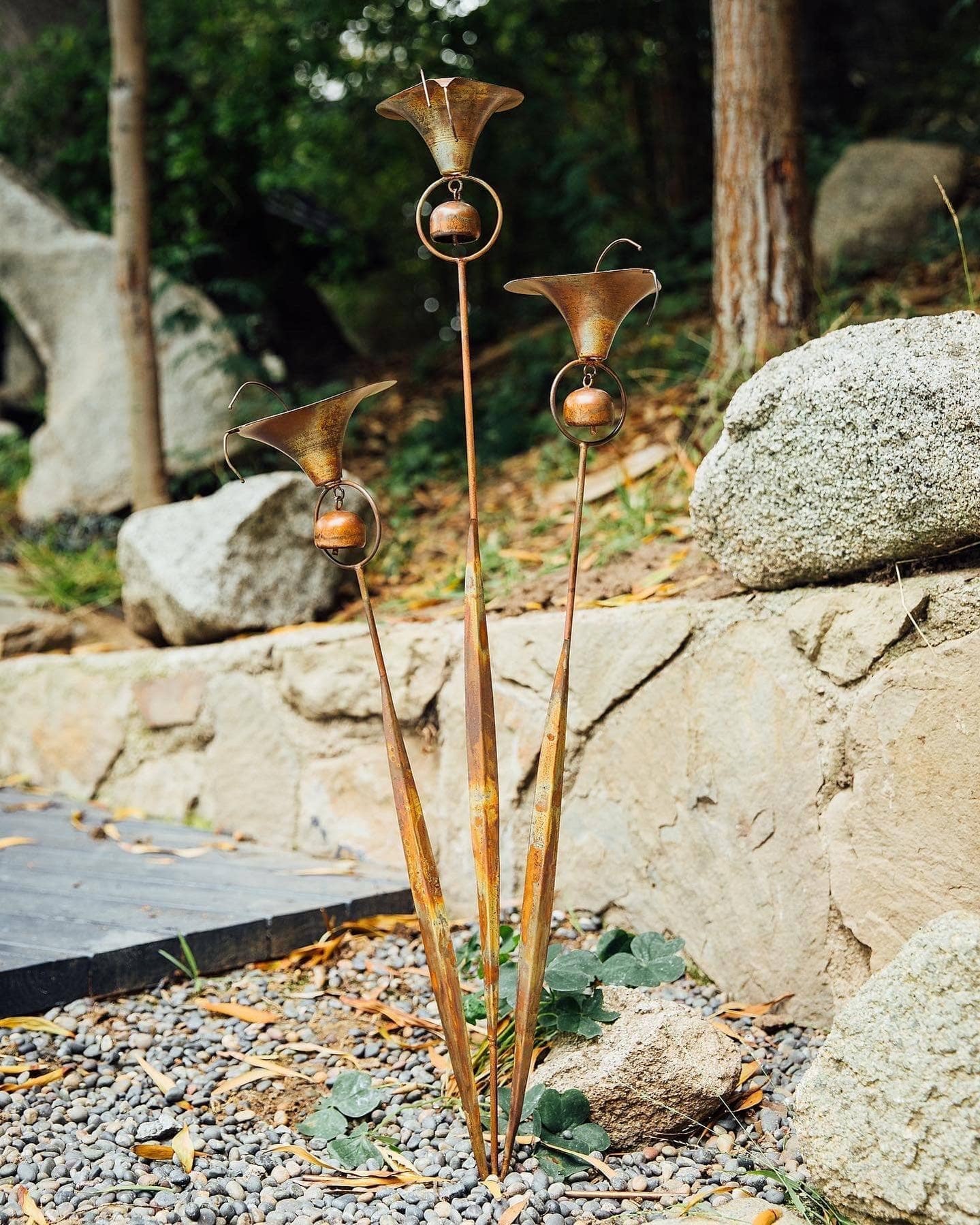 Triple Calla Lily Garden Decor Stake - New Item!