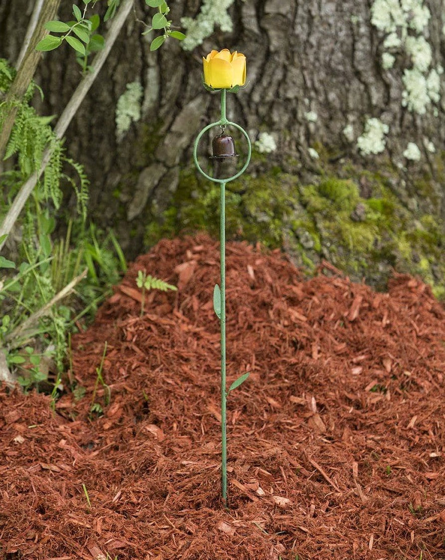 Garden Stake - Yellow Rose